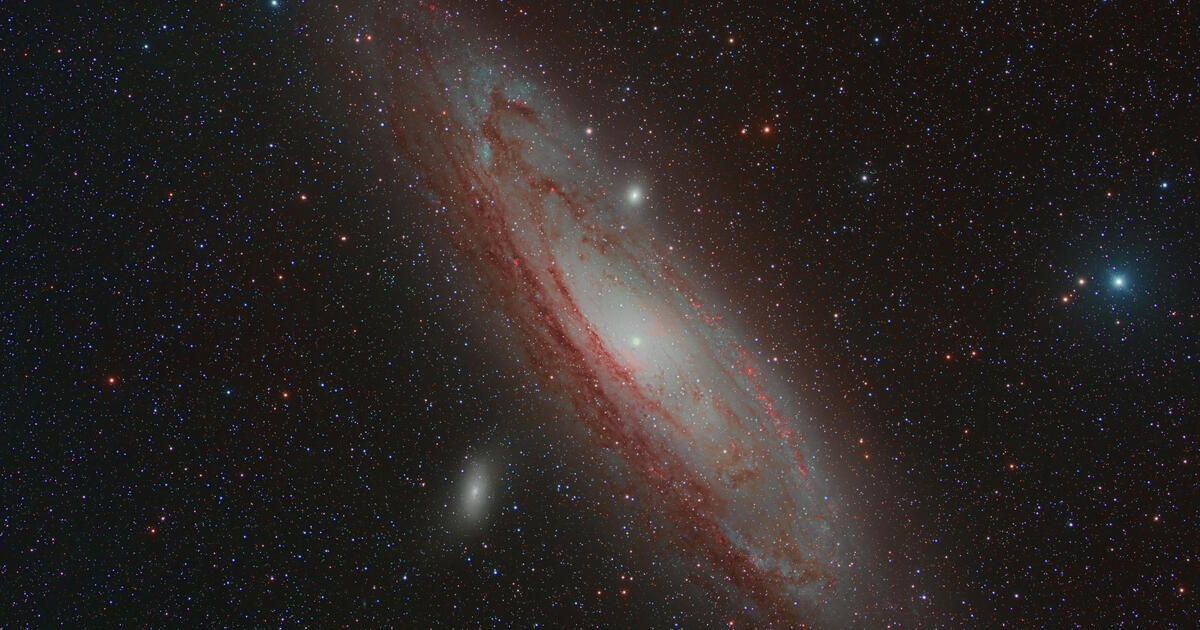 Andromeda Galaxy (M 31) - Ha LRGB | Telescope Live